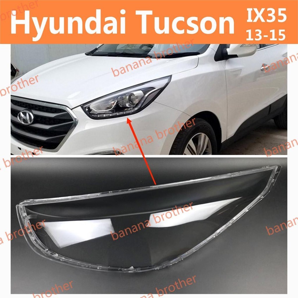 สําหรับ Hyundai Tucson IX35 2013-2015 ไฟหน้าฝาครอบหัวโคมไฟฝาครอบไฟหน้า ...