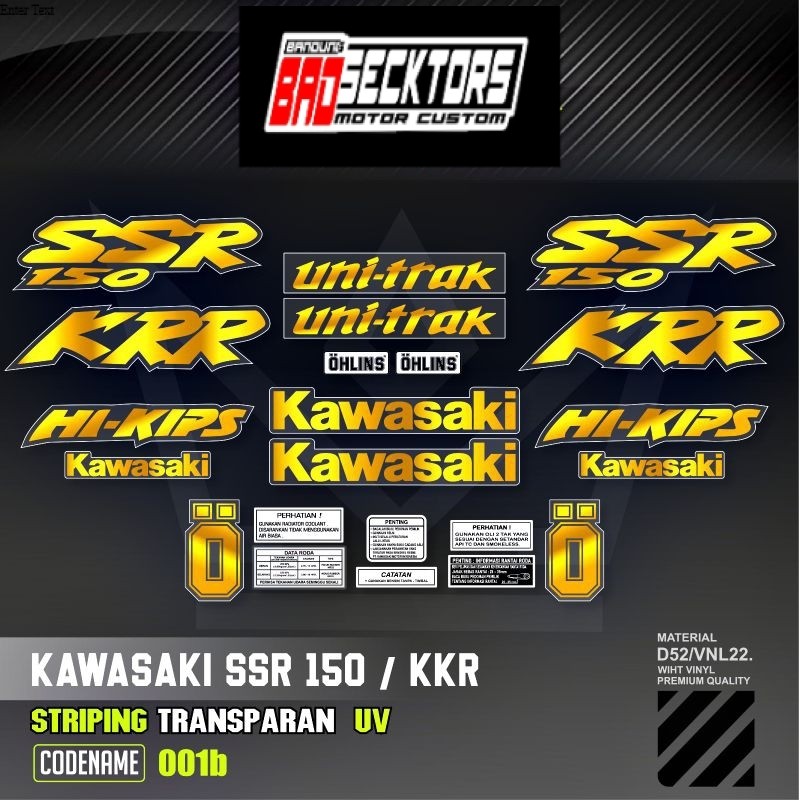 Decal สติกเกอร์ Striping โปร่งใส Variations Uv Ninja SSR 150 ประเทศไทย ...
