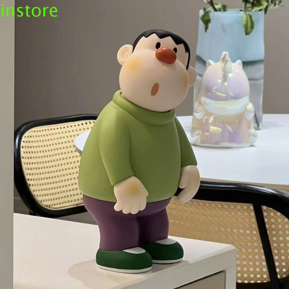 Instore Doraemon Action Figures, การ์ตูนสีเขียวอะนิเมะ Doraemon Fat ...