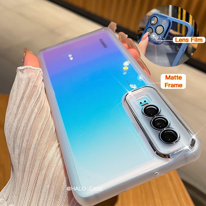 เคส Huawei P30 Pro P40 P50 P60 Mate20 Mate30โทรศัพท์มือถือ กันกระแทก พร้อมฟิล์มเลนส์ สําหรับ ...