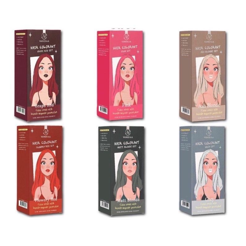 สีย้อมผม สีผม Vanekaa ครีมเปลี่ยนสีผม Vanekaa Hair Colorant วานีก้า 100 ...