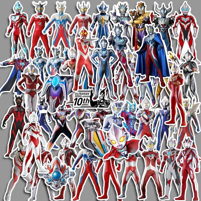 New 50 Ultraman Emoticon Bags Cartoon Anime Stickers Children Cute ...