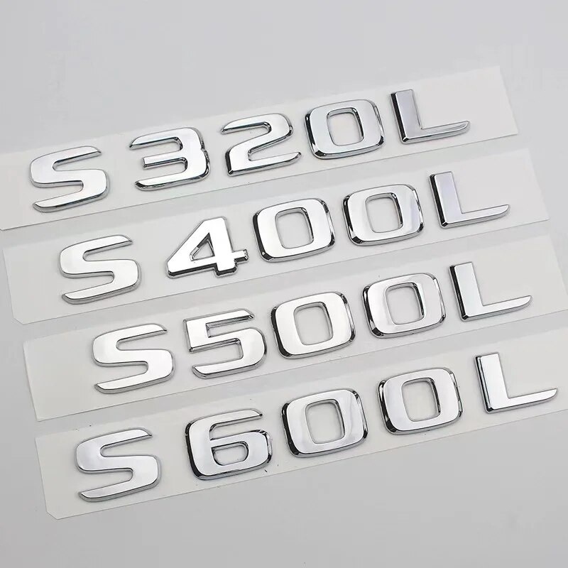 3D ABS Chrome Letters Car Trunk Badge For S320L S400L S550L S600L ...