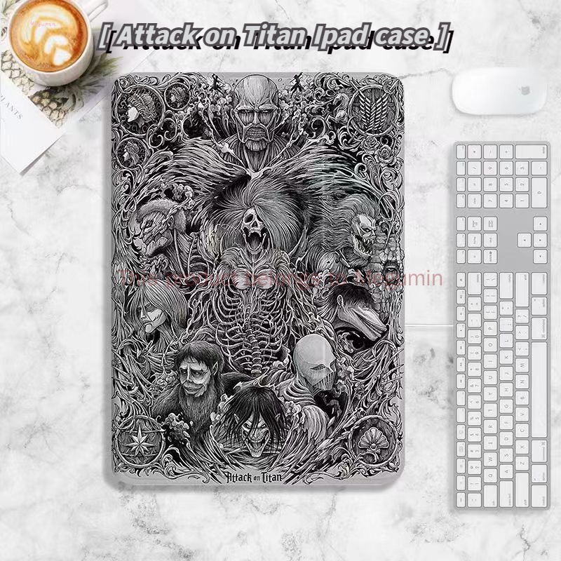 เคสผ้าไหม ลาย Attack on Titan Nine Giants สําหรับ iPad 10.2 7th 8th Air ...