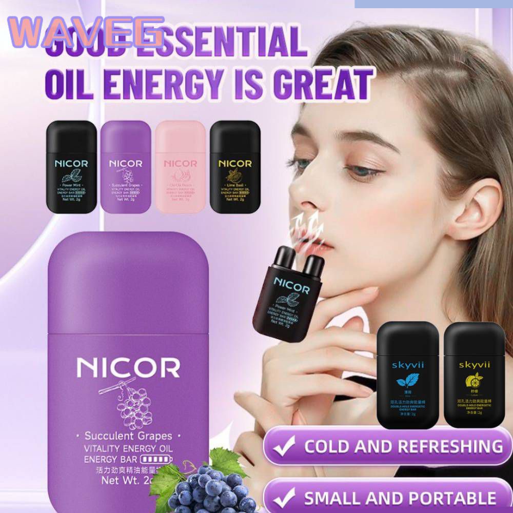 Wave Nicor /Skyvii ทำความสะอาดจมูกดูดจมูกกล่องสมุนไพร Essential Double ...