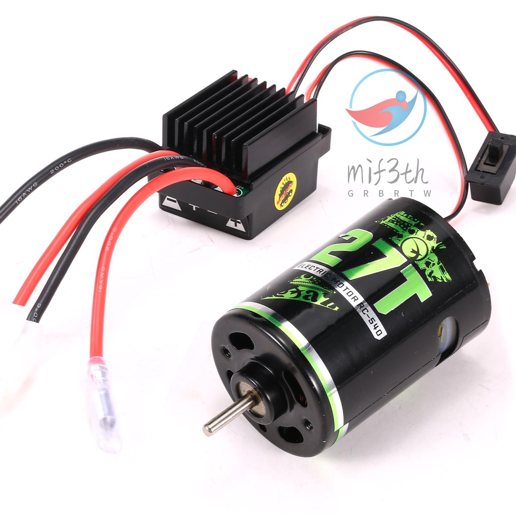 มอเตอร์แปรงถ่าน 540 27T และ 60A ESC ESC ควบคุมความเร็วไฟฟ้า 5V 2A BEC ...