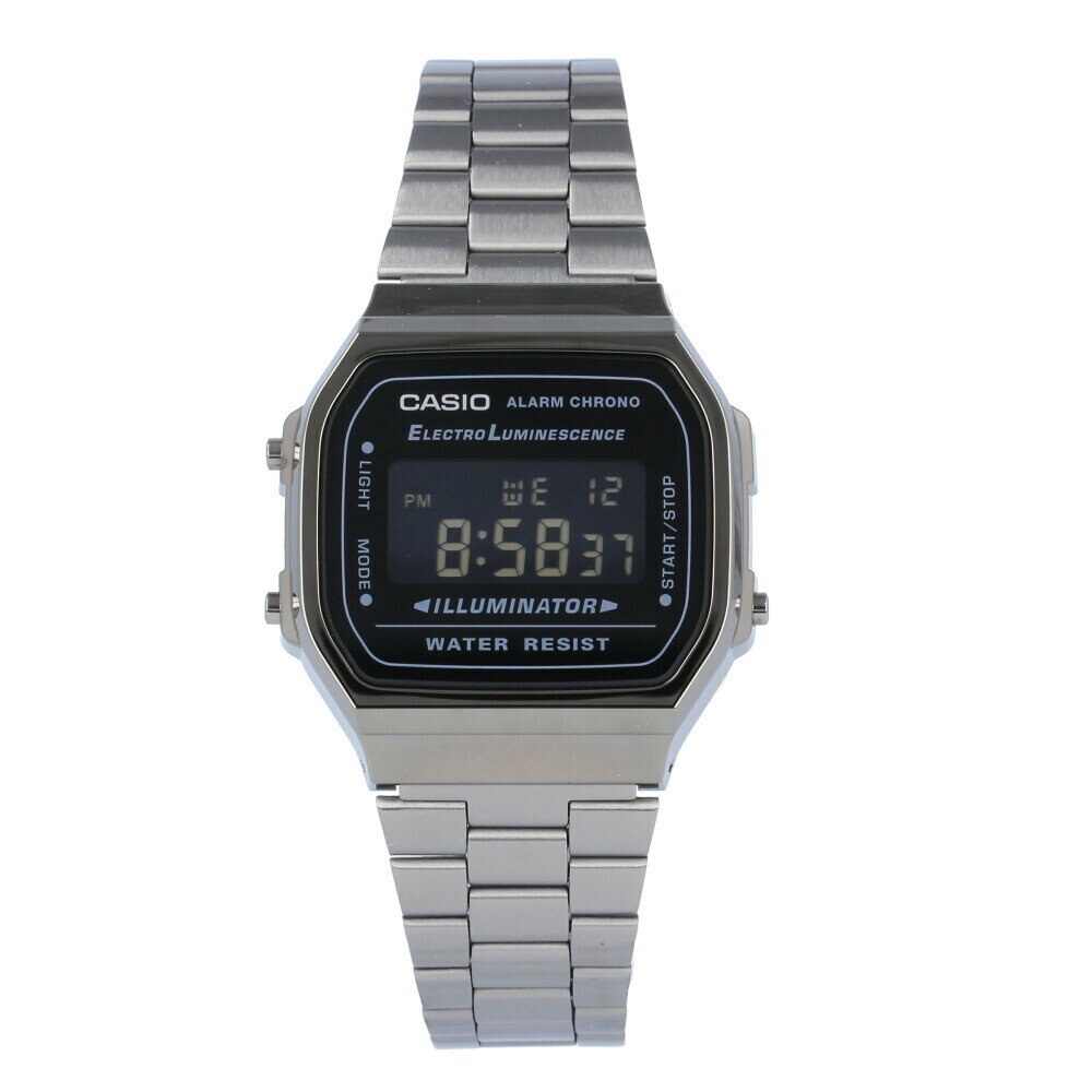 [Time Cruze] Casio A168 Vintage Digital Grey IP Adjustable Stainless ...