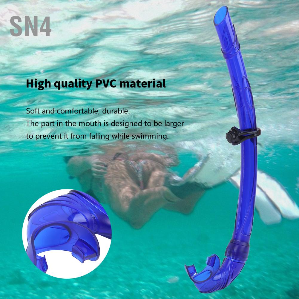 SN4 ฟรีดำน้ำดำน้ำตื้น Wettype Breathing Tube Rebreather Snorkel PVC Air ...