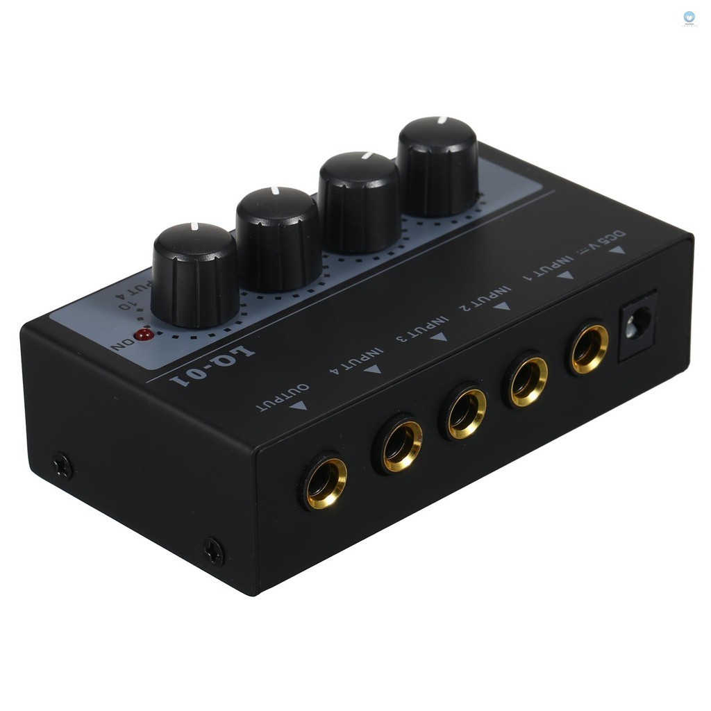 Tpt Ultra Low Noise 4 Channel Mixer 4 อินพุต 1 เอาต ์ พุต DC 5V แบบพกพา ...