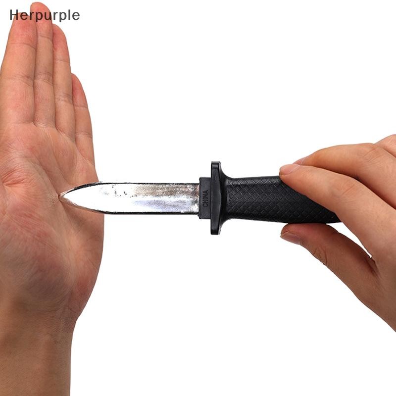 Herpurple Trick Dagger มีด Retractable สไลด์ในใบมีดสนุก Joke Prank ฮา ...