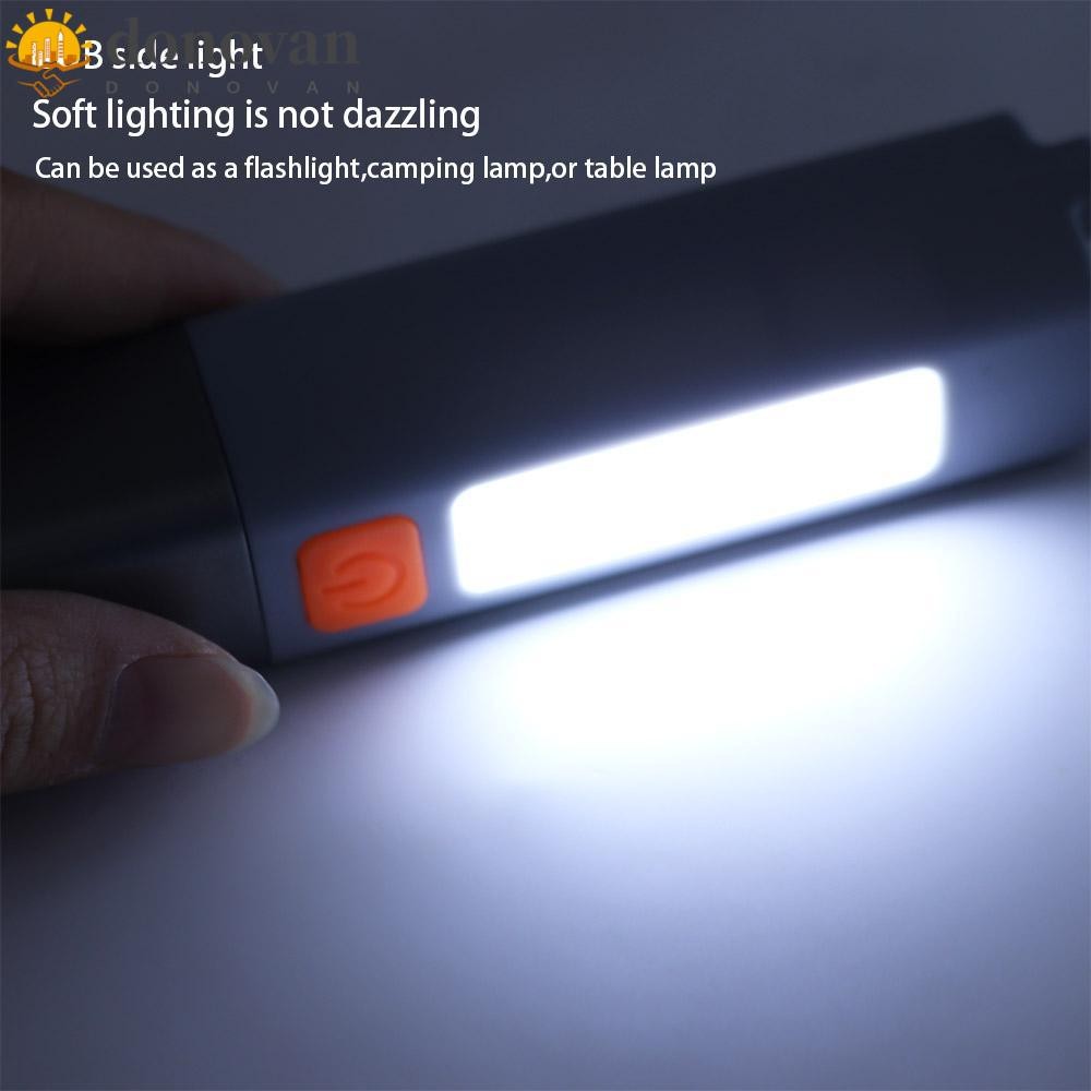 Donvan ไฟไฟฉาย LED,พร้อมตะขอแสงที่แข็งแกร่งไฟฉายขนาดเล็กกลางแจ้ง, XPE Bright Flashlamp USB ชาร์จ ...