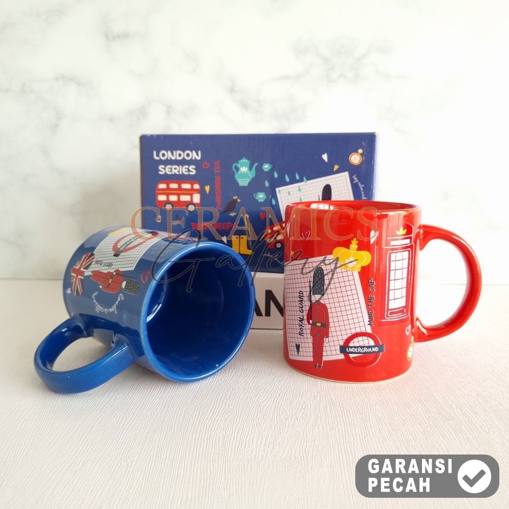 Homeco 2 ชิ้นชุดแก้วเซรามิค London Series แก้ว 2 ชิ้น Lungo London ชุดของขวัญกล่อง | Shopee Thailand