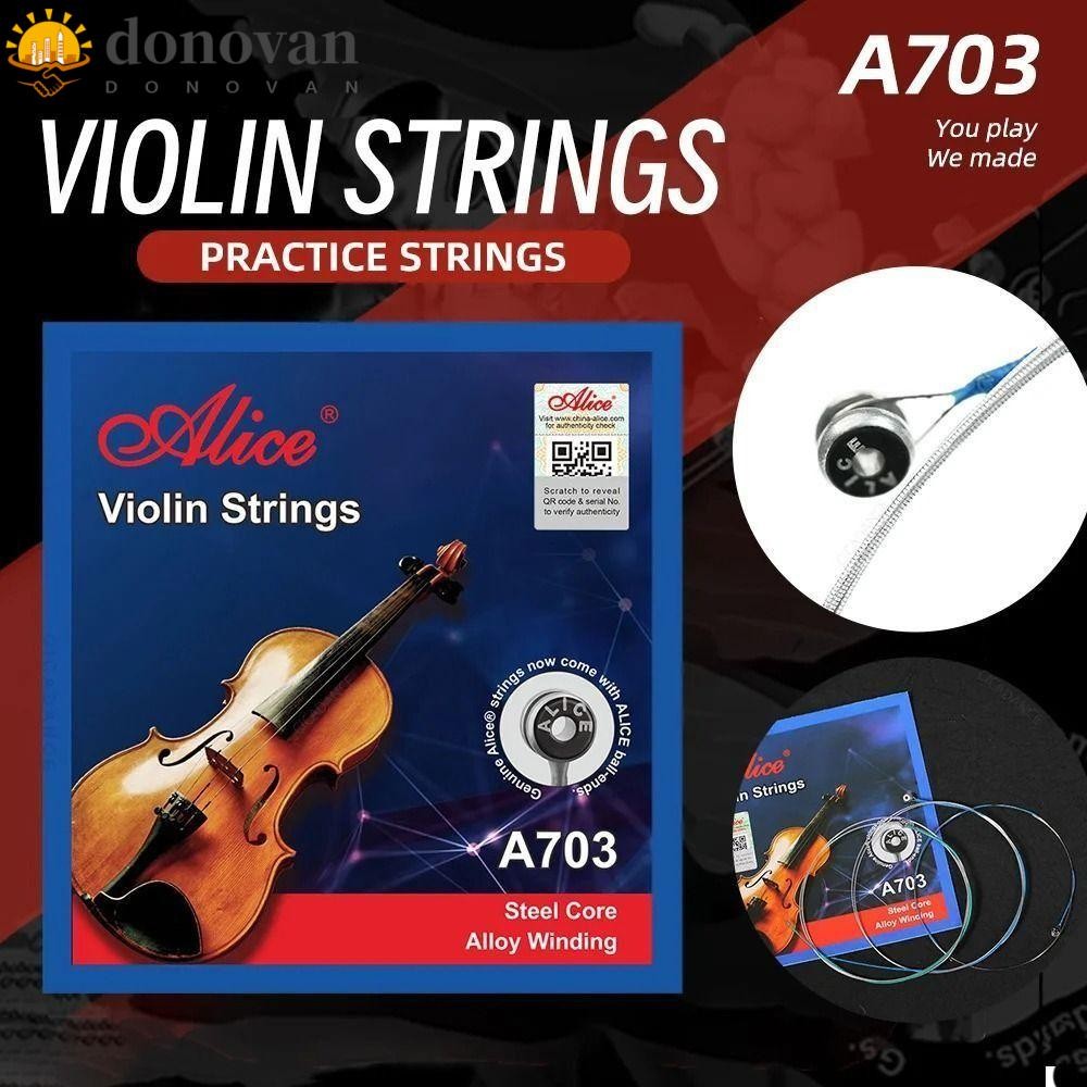 Dodonvan A703 สายไวโอลิน, เปลี่ยนสายนิกเกิล Alice Strings, เครื่องดนตรี ETG Strings 4/4 3/4 1/2 ...