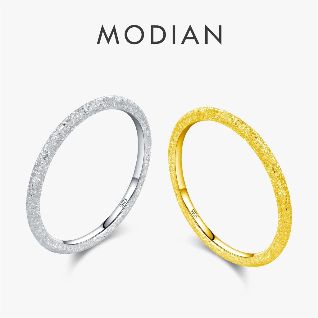 Modian 999 เงินบริสุทธิ์อินเทรนด์ประกาย Stackable Eternity Band แหวน ...