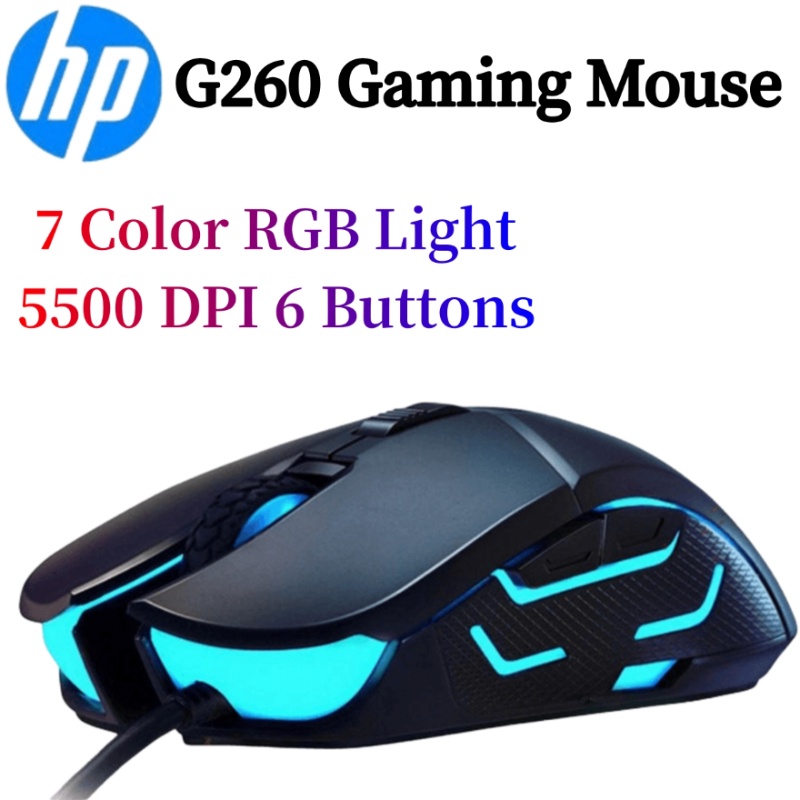 (SHIPPING 24 HOURS) HP G260 เมาส์เกมมิ่งมีสาย 6 ปุ่ม 4000 DPI ความไวแสง ...