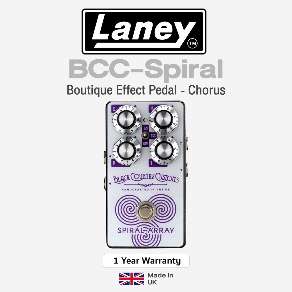 Laney® BCC Spiral เอฟเฟคกีตาร์ เสียงคอรัส (Chorus) ไฟ LED แสดงผล ** ประกันศูนย์ 1 ปี / Made in ...