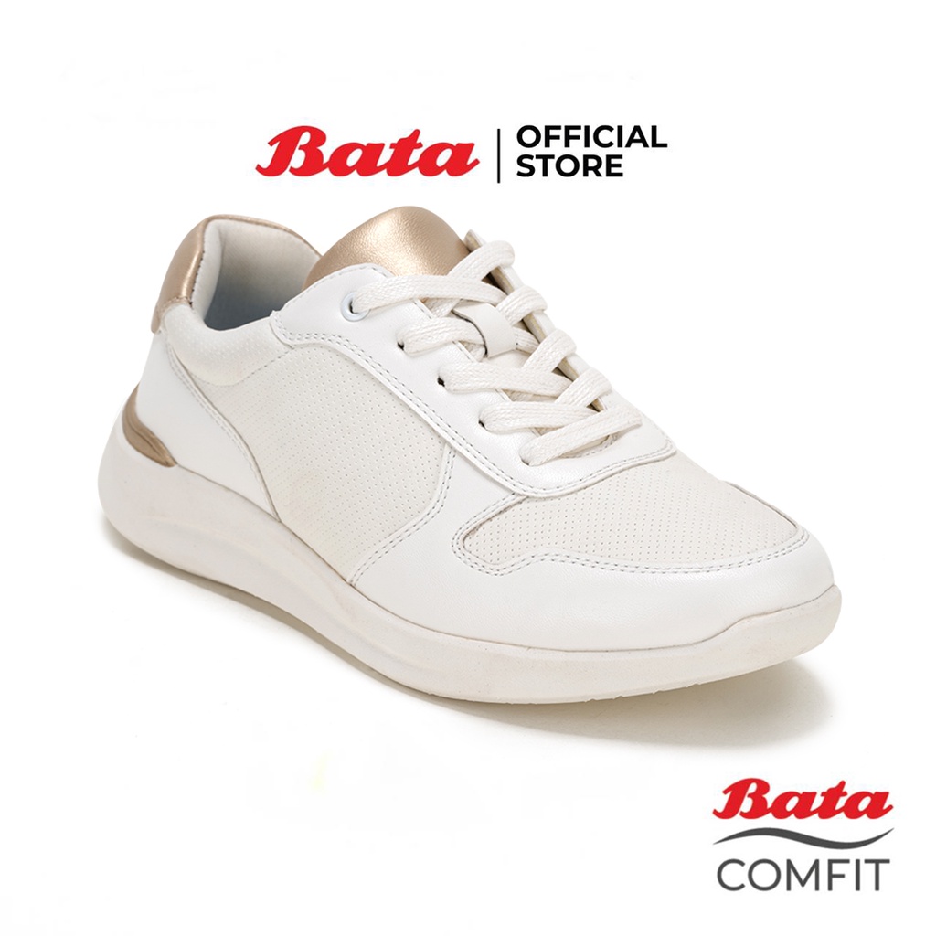 Bata บาจา Comfit รองเท้าผ้าใบเพื่อสุขภาพแบบผูกเชือก สำหรับผู้หญิง รุ่น LOTUS สีขาว 6011035 สีดำ ...