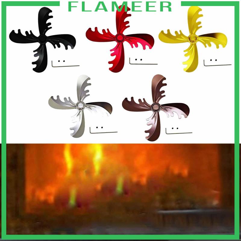 [Flameer] พัดลมเตาผิง 4 ใบพัด ขนาดเล็ก 18 ซม. เป็นมิตรกับสิ่งแวดล้อม ...