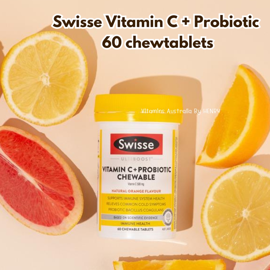 Swisse Vitamin C + Probiotic Chewable 60 Chewable Tablets | Shopee Thailand