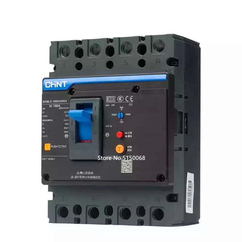 Chint เบรกเกอร์วงจร ELCB RCBO 63A-630A NXMLE-125S/4300A 4P NXMLE-125S/3300 3P NXMLE Series ...