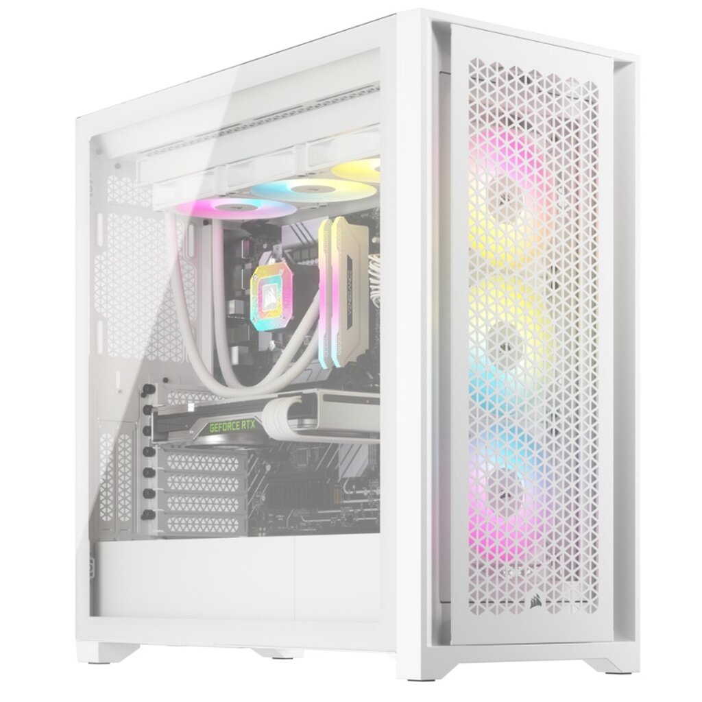 Corsair iCUE 5000D RGB Airflow White ATX Mid-Tower Case With 3xAF120 RGB Elite Fan | Shopee Thailand