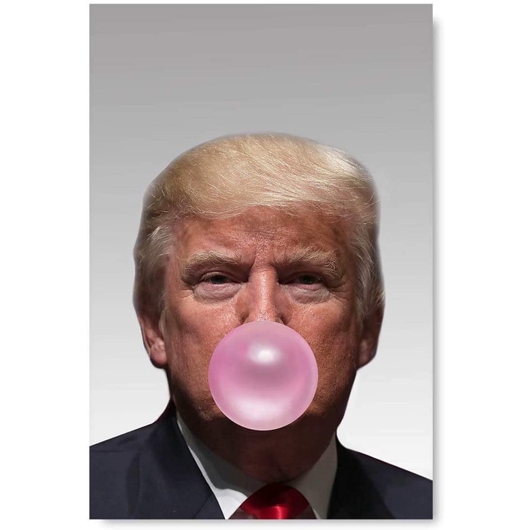 ชุดนอนคริสต์มาสสําหรับครอบครัว Trump Fine Art โปสเตอร์ Trump Blowing ...
