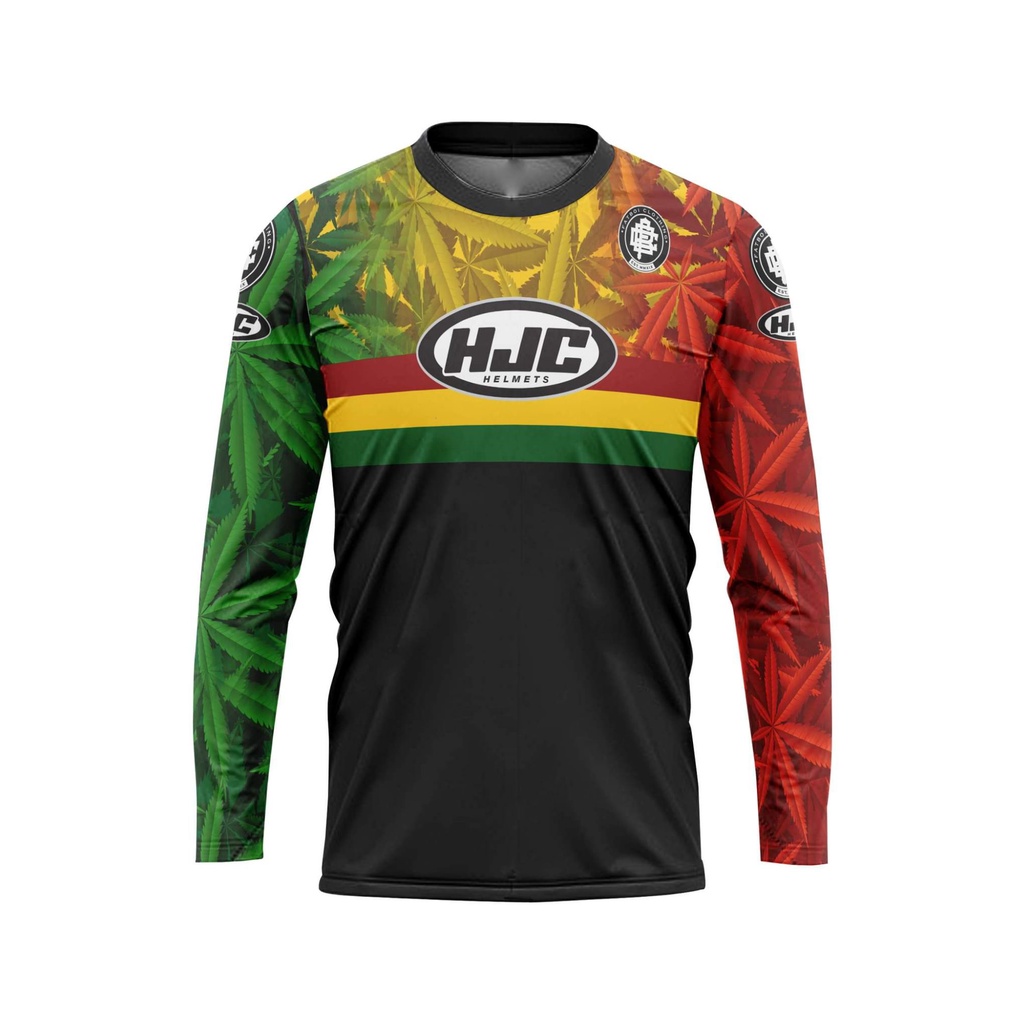 เสื้อกีฬาแขนสั้น พิมพ์ลาย Hjc Inspired Jersey Rasta It สําหรับผู้ชาย ...