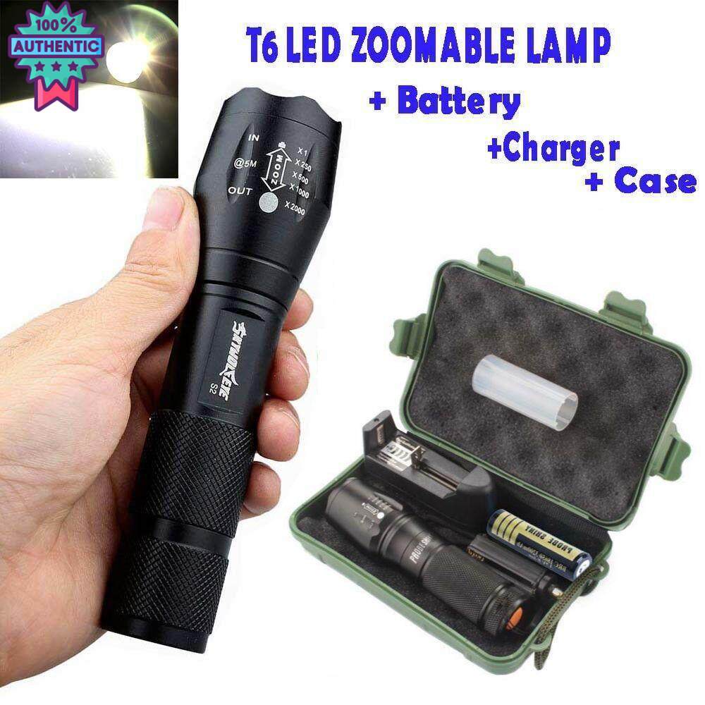 Turbo Light Ultrafire 2200Lm CREE XML T6 LED Zoomable Flashlight Torch 5 Modes เทอร์โ ไลท์ ไฟฉาย ...