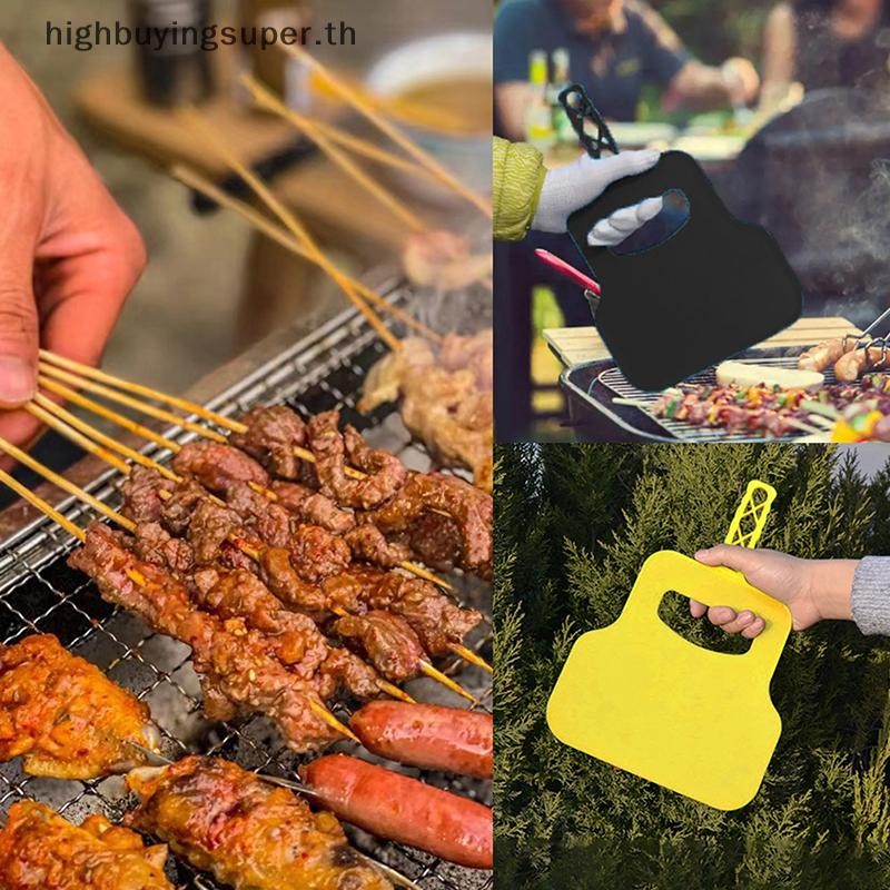 Hrth พลาสติกทนความร้อนพัดลมบาร์บีคิวมือถือคู่มือย่างสะดวกพัดลม Hand ...