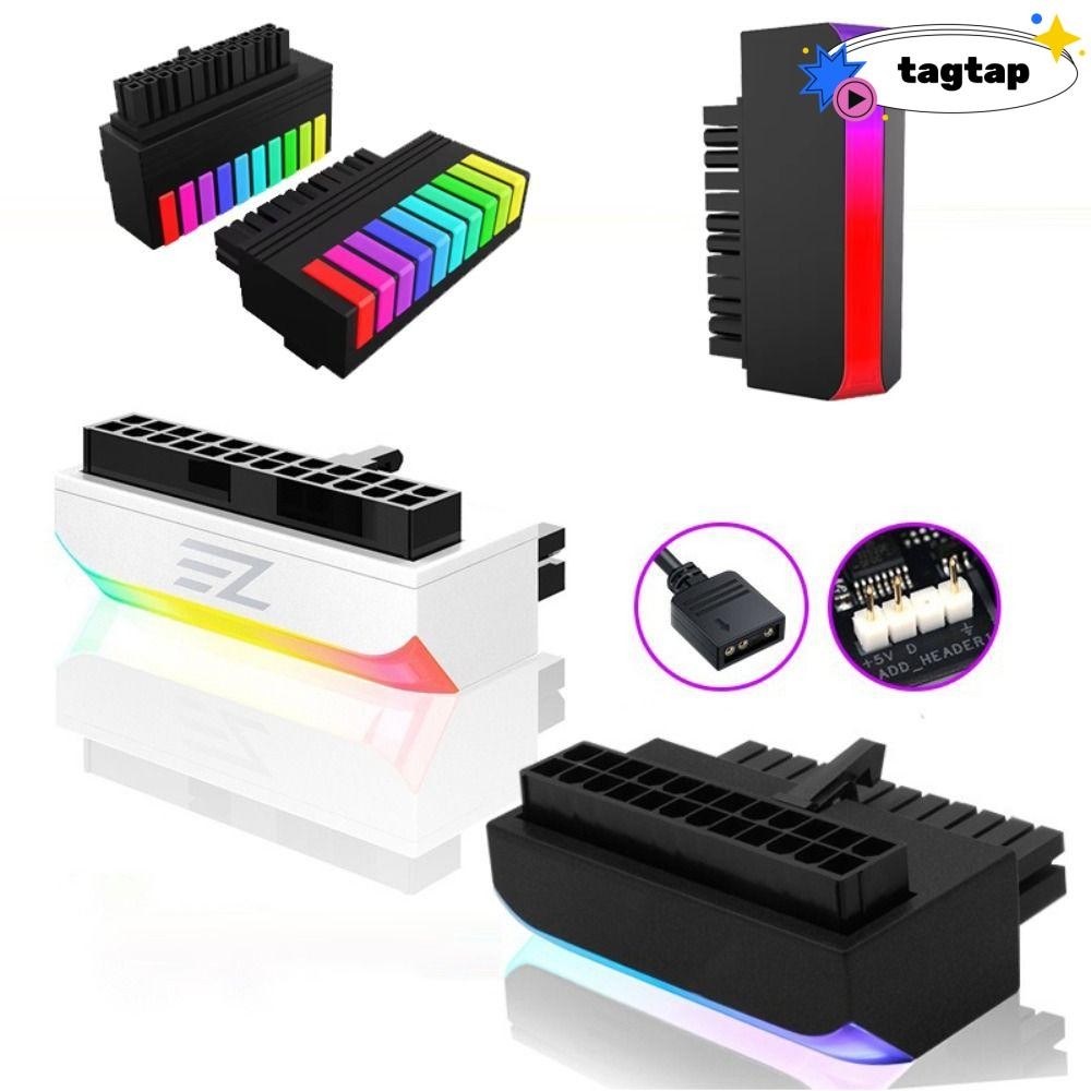 Tagtap ATX 24 Pin ถึง 90 องศา, อะแดปเตอร์ปลั๊กไฟแบบโมดูลาร์เมนบอร์ด, คอมพิวเตอร์ติดตั้งระดับมือ ...