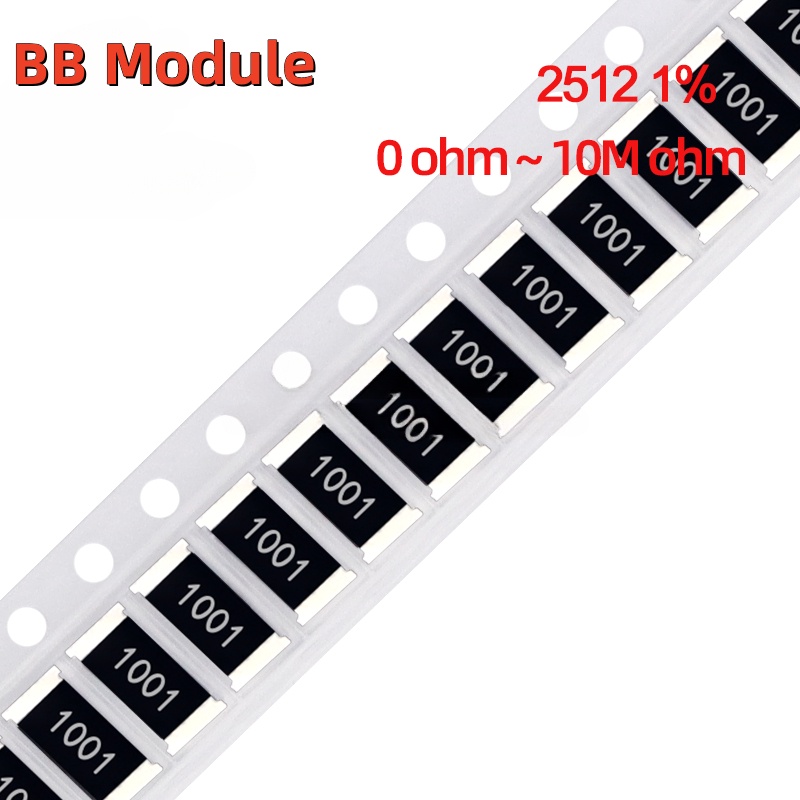 ตัวต้านทาน SMD 2512 1% 0R~10M 1W 0 10 100 150 220 330 470 โอห์ม 1K 2.2K ...