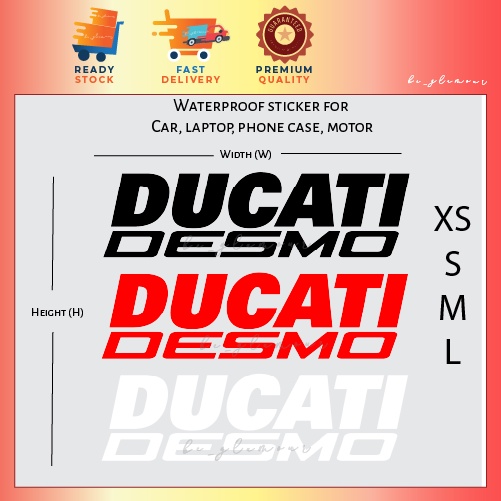 [D1] DUCATI Desmo สติกเกอร์สะท้อนแสง stiker racing motogp motosport ...