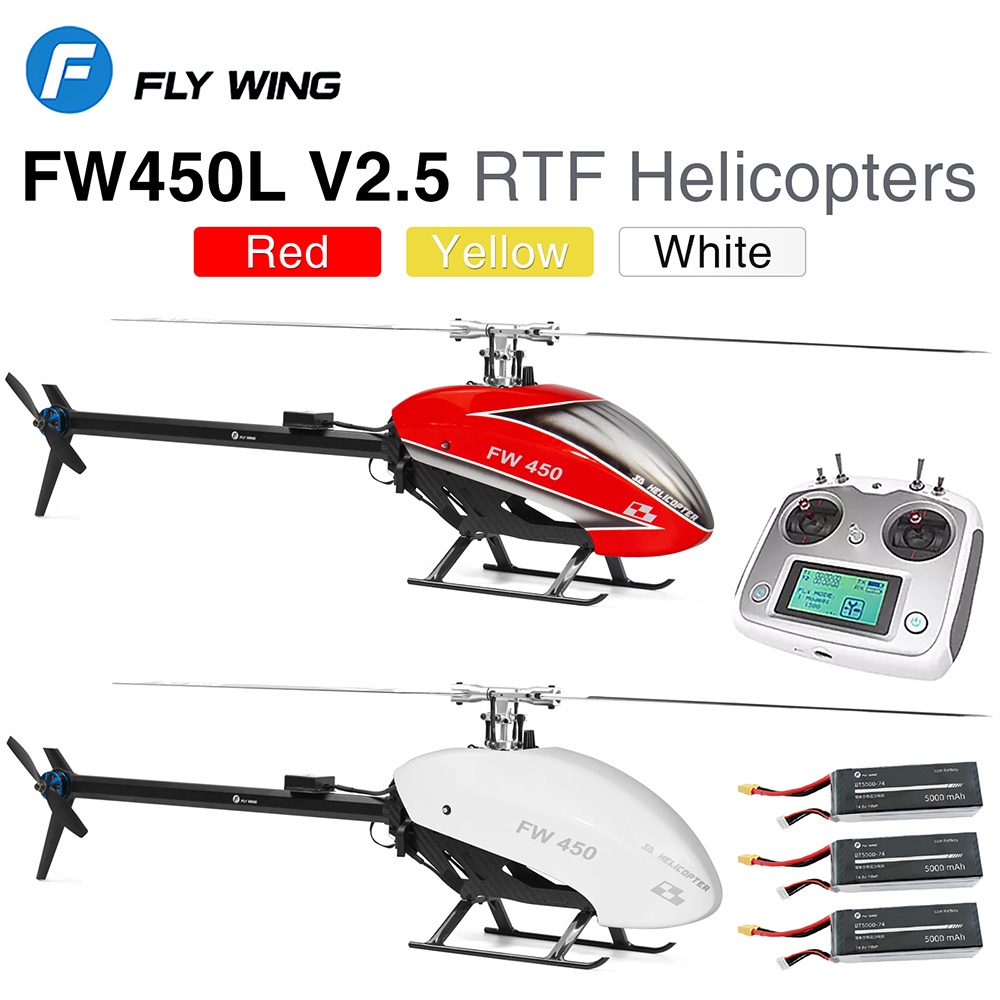Fly Wing FW450 RC เฮลิคอปเตอร์สําหรับผู้ใหญ่รีโมทคอนโทรล RTF GPS APP ...