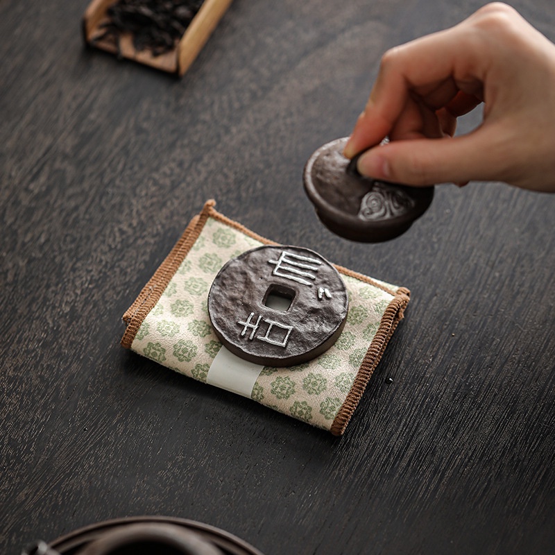 Kong Jizhai Dajiฝาปิดชาอุปกรณ์สัตว์เลี้ยงกาน้ําชาฝาปิดชามฝาปิดตกแต่ง ...