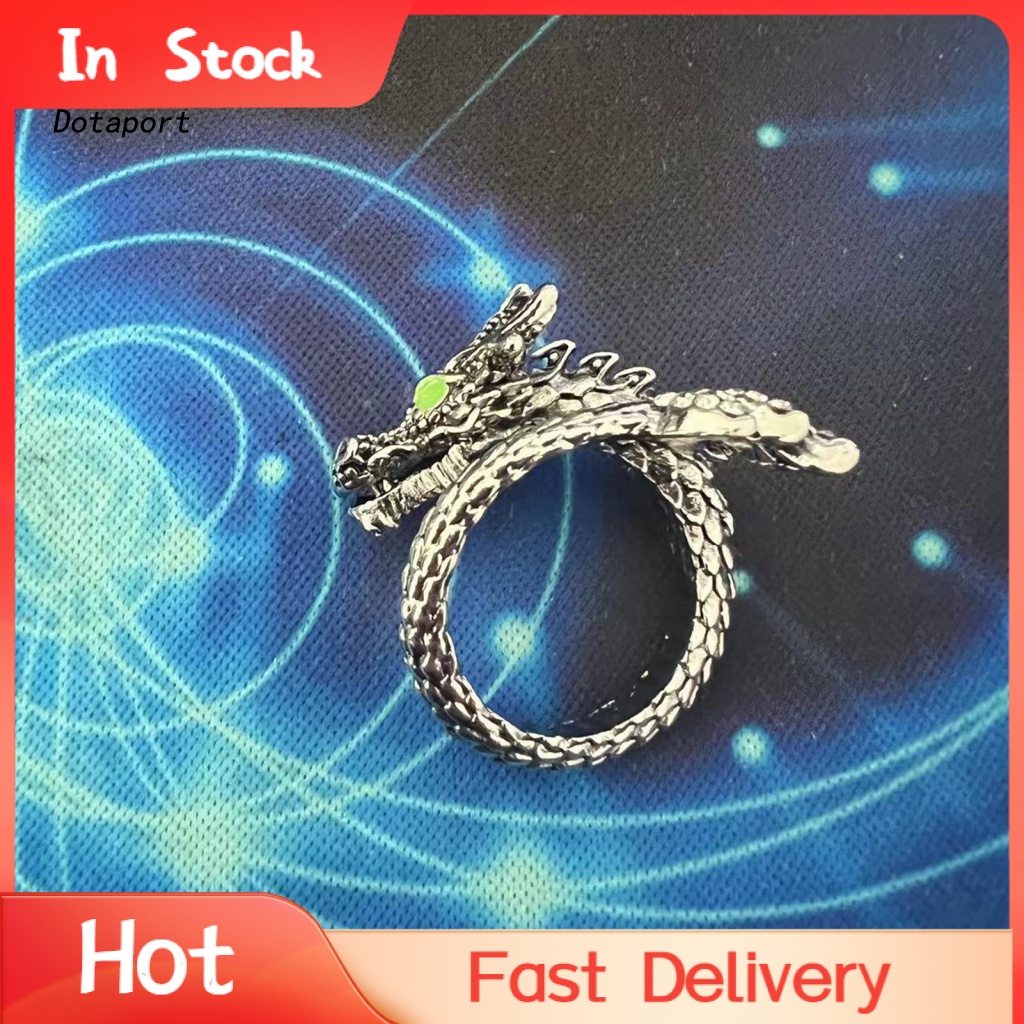 Kddt- แหวนแฟชั่น รูปมังกรทไวนิ่ง ใช้แล้วไม่แพ้ สําหรับผู้ชาย | Shopee ...