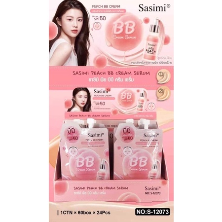 พีช บีบี ครีม เซรั่ม Sasimi Peach bb cream serum spf50pa+++ | Shopee ...