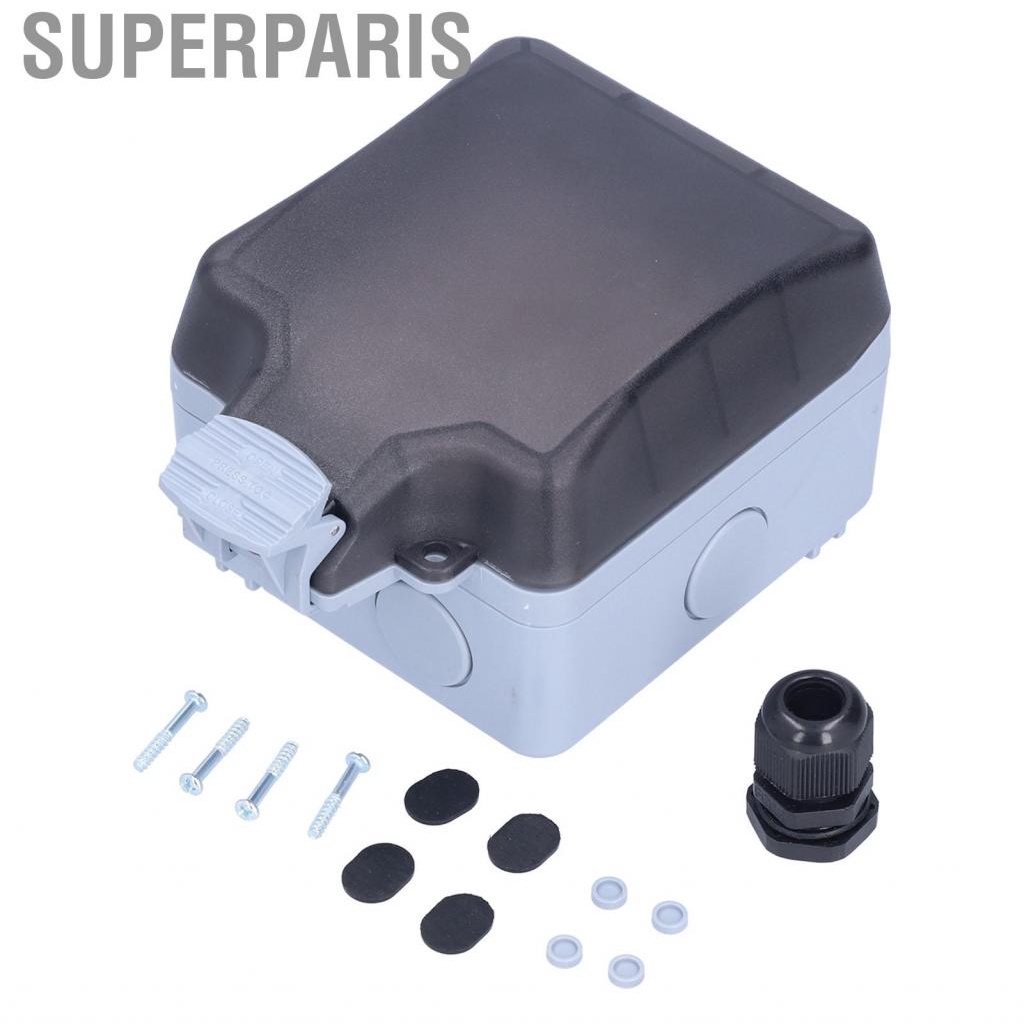 Superparis Waterproof Electrical Outlet Outdoor Socket Durable 6 Holes ...