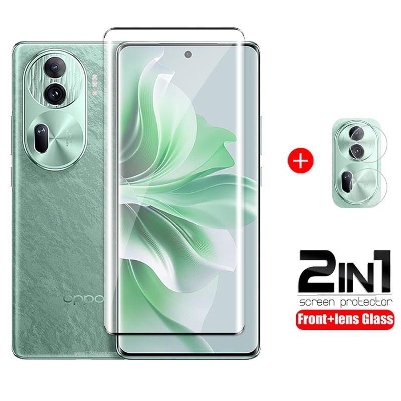 2in1 ฟิล์มกระจกนิรภัยกันรอยหน้าจอ เลนส์ด้านหน้า ด้านหลัง แบบเต็มจอ ...