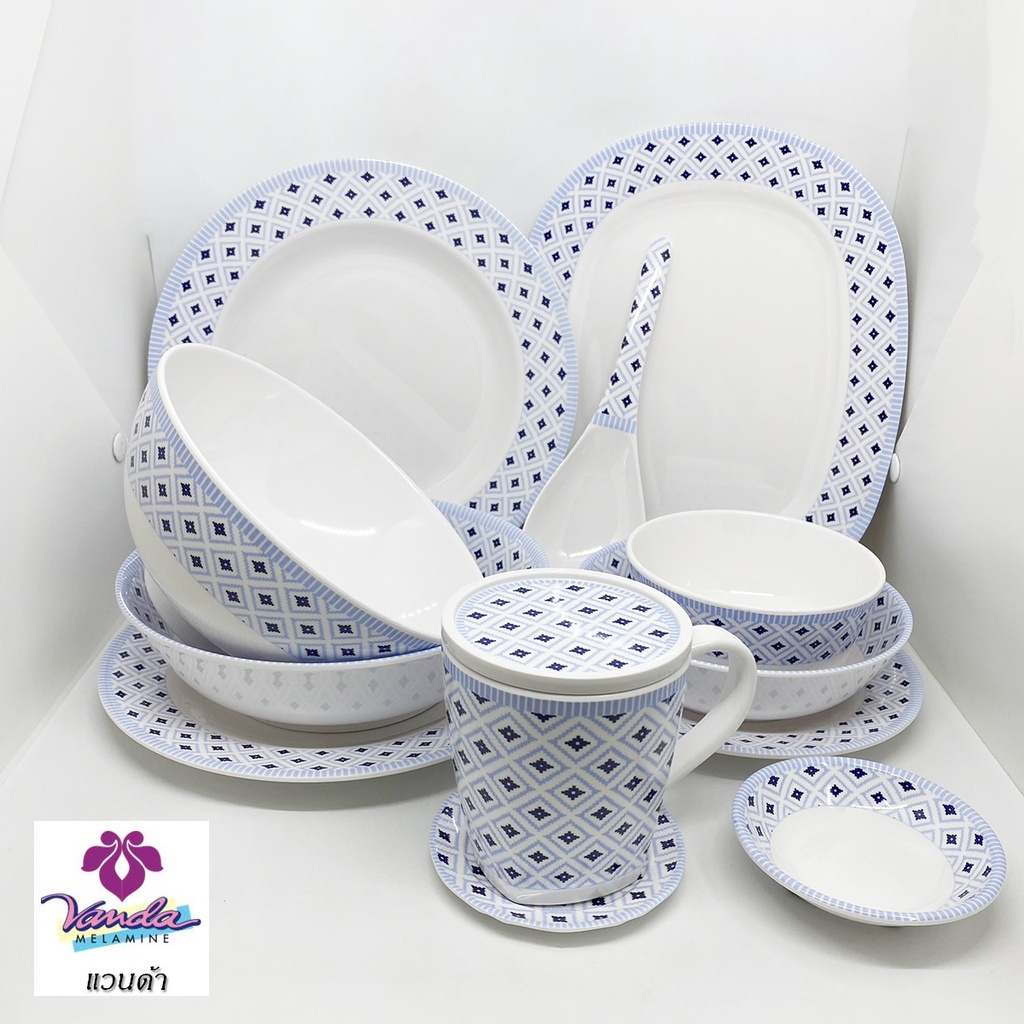 จานชาม แก้วน้ำ เมลามีน ลายบางไทร [ขายเป็นชิ้น/เลือกรหัสสินค้า] ศรีไทย ...
