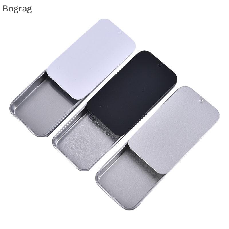 [Bogr] 1pc Mini กล่องเหล็กสไลด์กล่องเก็บงานแต่งงานแบบพกพากล่องดีบุก ...