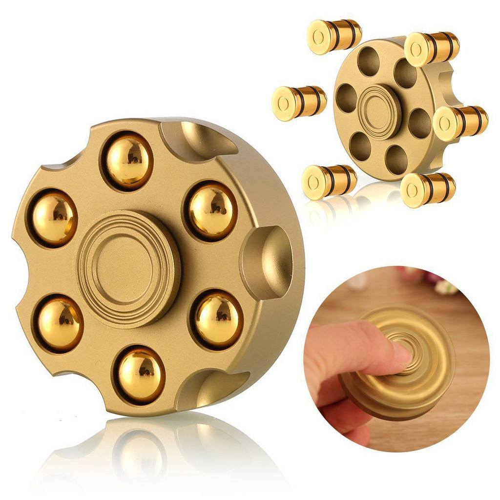 ใหม่ล่าสุด Revolver Bullets คลิป EDC Finger Spinner ADHD Fidget Focus ...