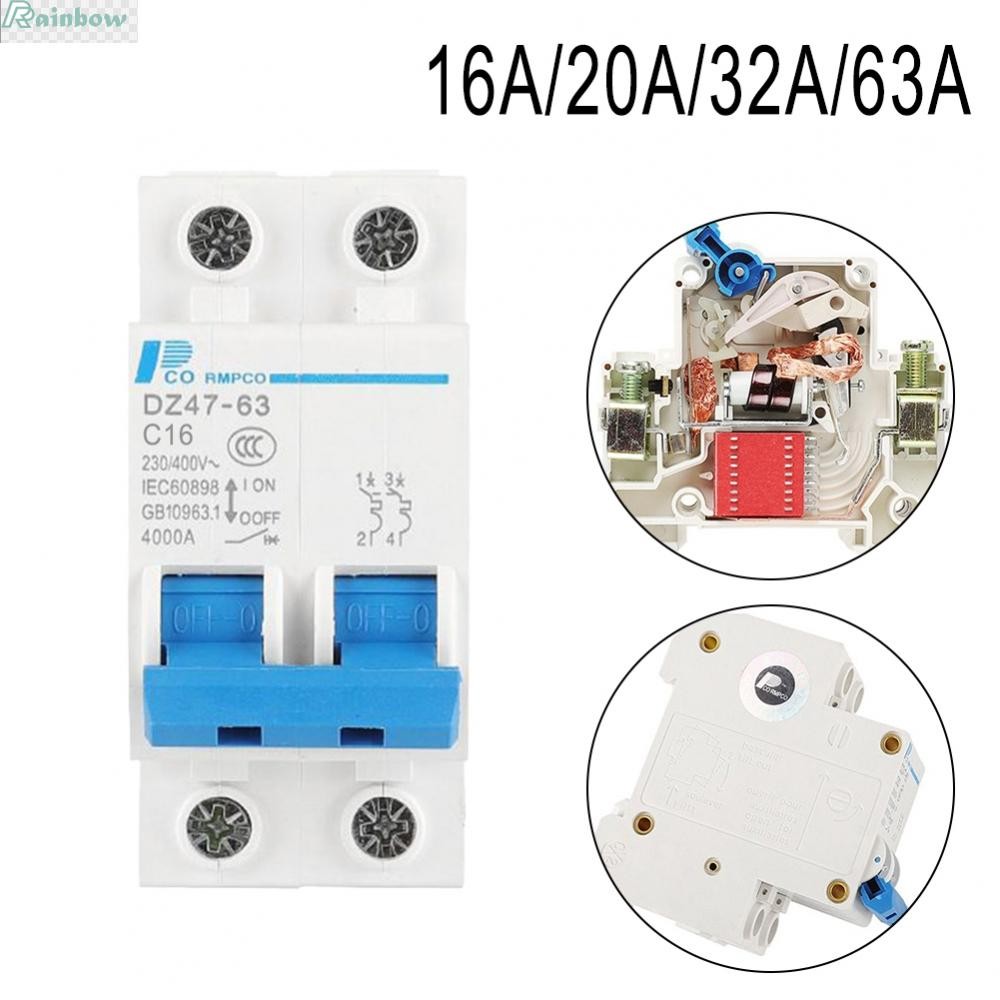 เซอร์กิตเบรกเกอร์ Overcurrent Trip Type-C 220V ช่างไฟฟ้าการเชื่อมต่อคู่ ...