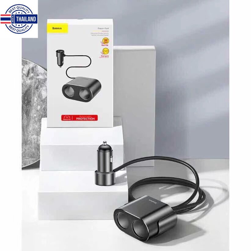 Baseus ที่ชาร์จในรถ 100W 3.1A Max ที่ชาร์จเสียที่จุดุหรี่ รองรั 12v-24v ...