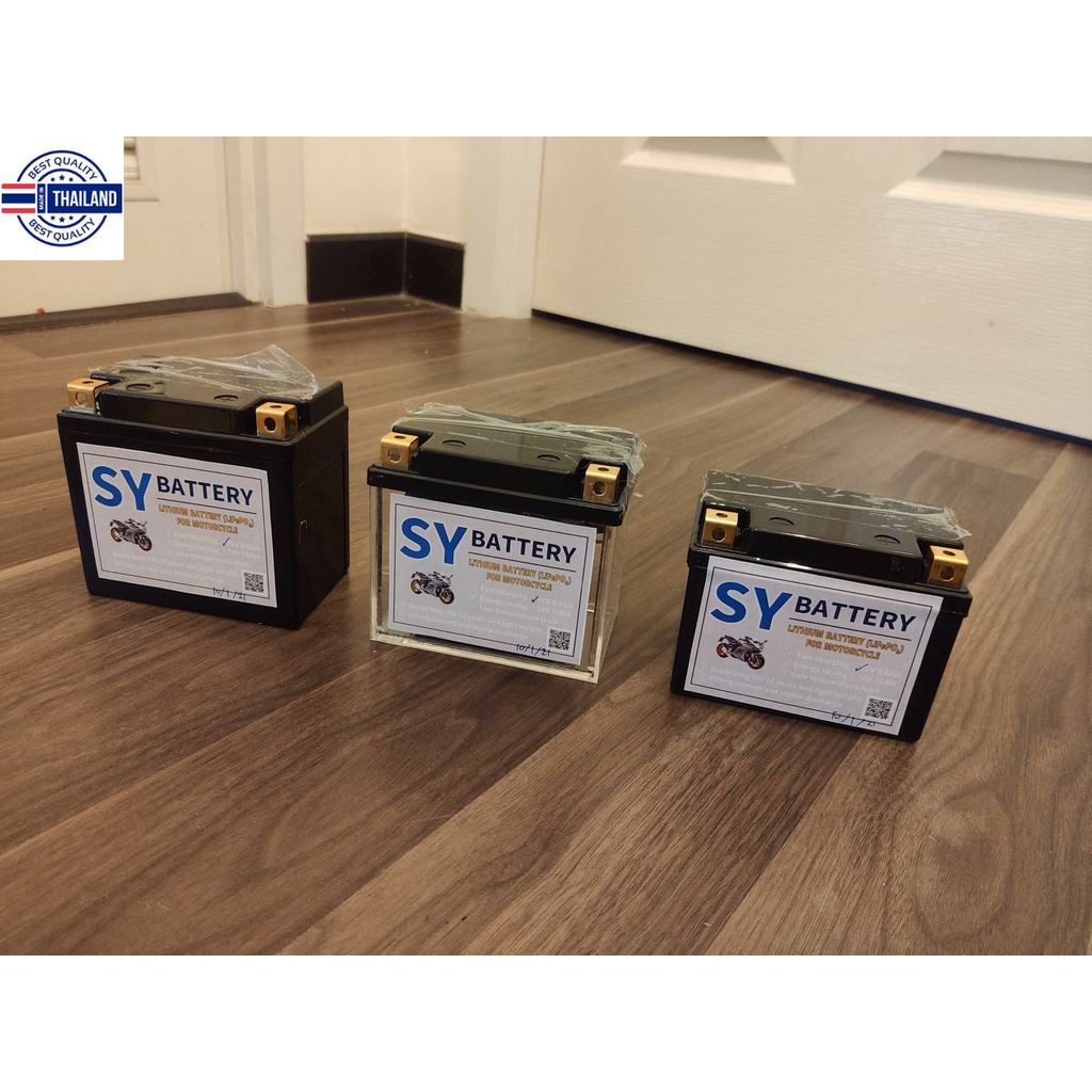 SY Battery รุ่น YT5 LiFePO4 แตฯลิเทียมฟอสเฟส สำหรัมอเตอร์ไซค์ 12V 6.0 ...