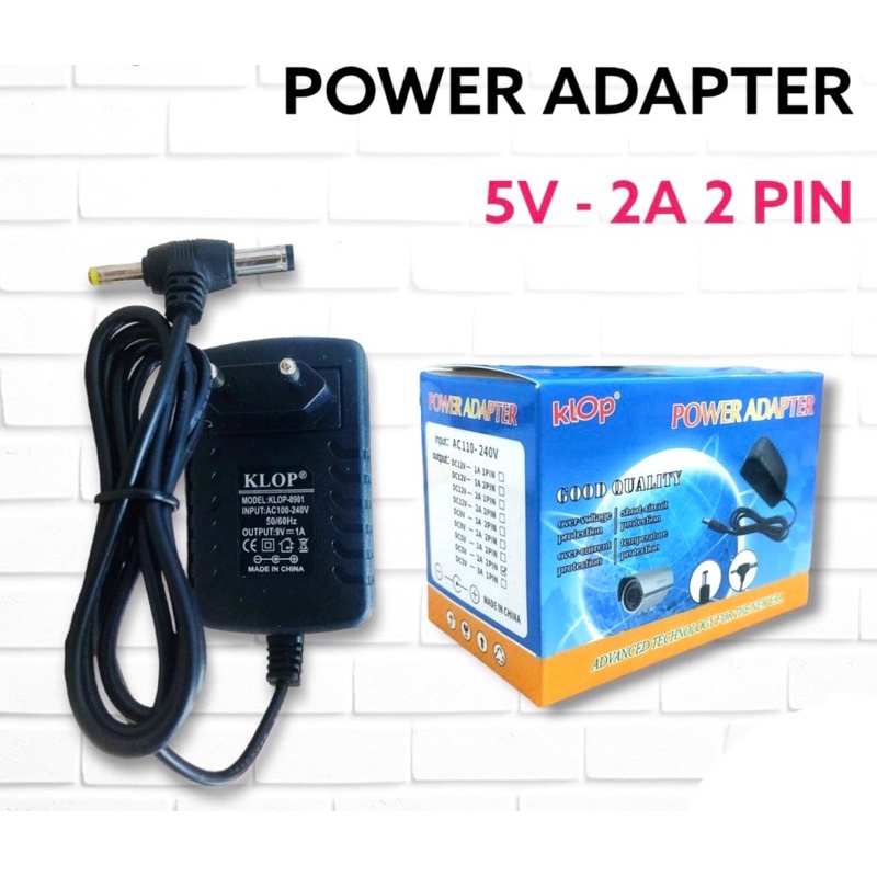 อะแดปเตอร์แปลงไฟ 5V 5VOLT 2A 2AMPER 2 PIN KLOP 0502 อะแดปเตอร์จ่ายไฟ CCTV RECEIVER DIGITAL ...