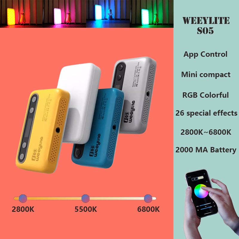 Viltrox Weeylite S05 ไฟ LED 2800K-6800K หรี่แสงได้ ควบคุมผ่านแอปพลิเค ...