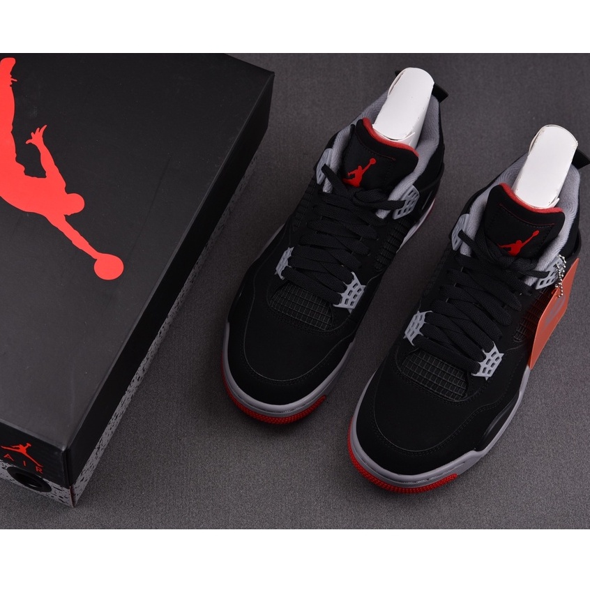 【USA StockX】Air Jordan 4 Retro Bred 2019 Bulls Black Red 308497-060 AJ4 ...