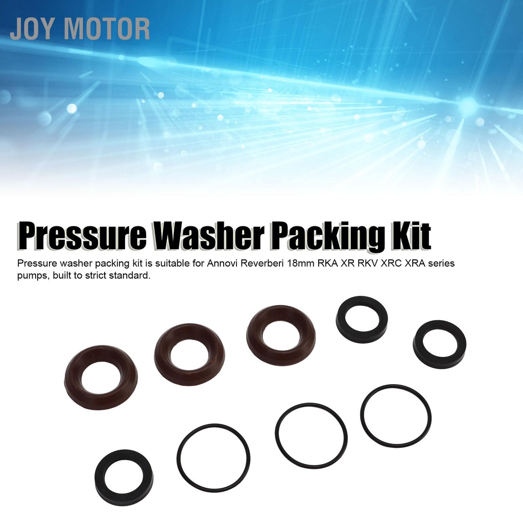 JOY Motor 9 ชิ้นความดันเครื่องซักผ้าปั๊มซีลชุดยาง AR1857 สำหรับ Annovi ...