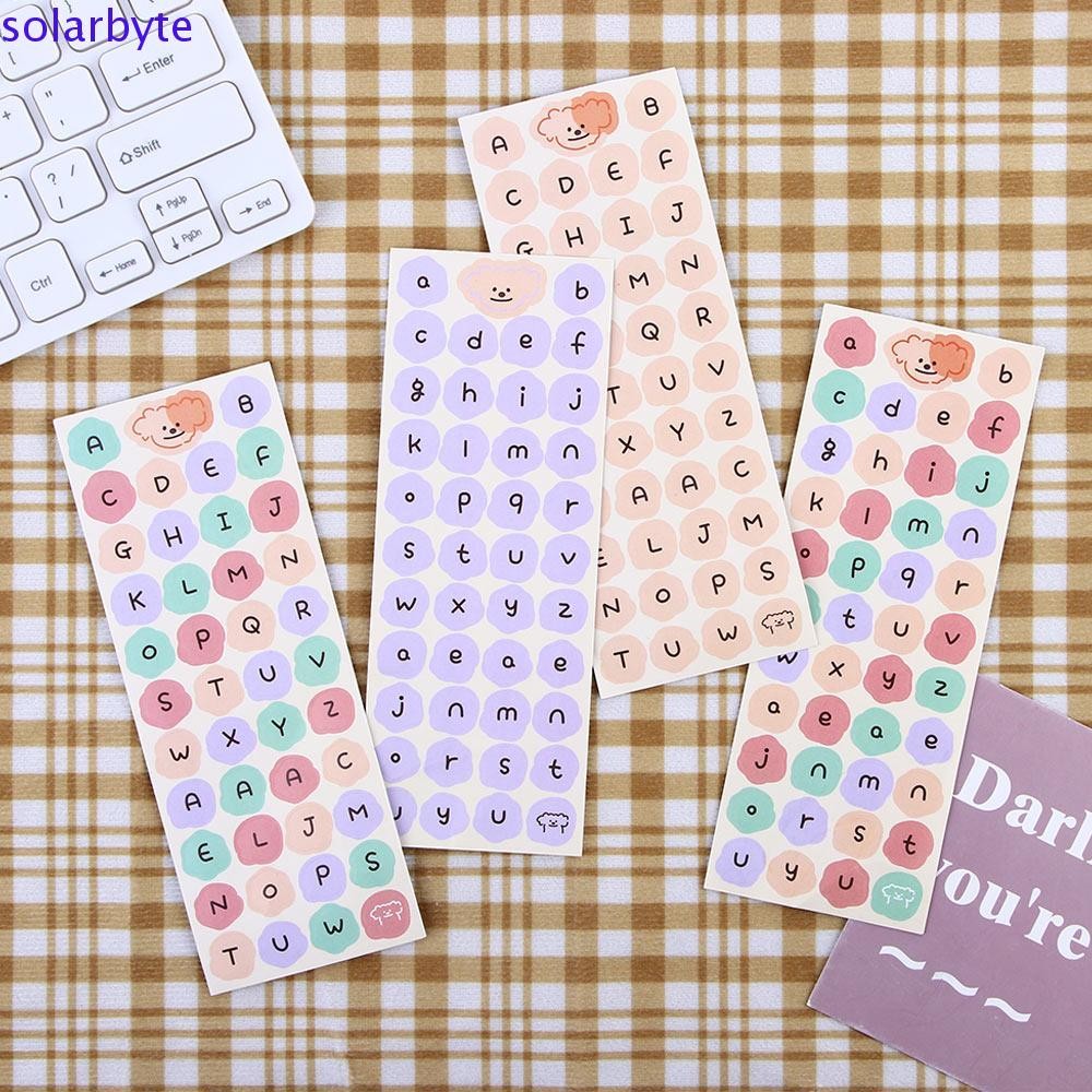 Solarbyte ตัวอักษรเครื่องเขียนสติกเกอร์ของขวัญเกาหลี Self กาว DIY อัลบั้มตกแต่ง Scrapbooking ...