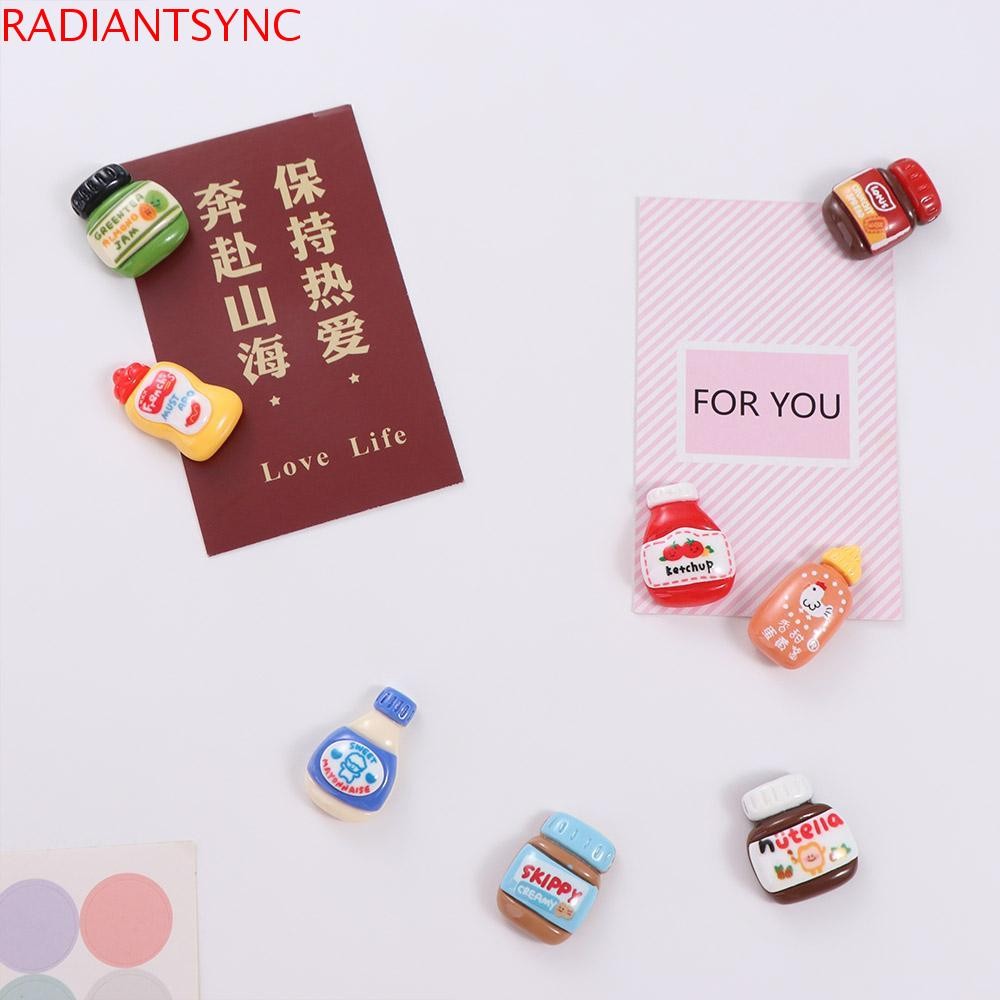 Radiantsync 8 ชิ้นแม่เหล็กตู้เย็น, เรซิ่น Kawaii อาหารแม่เหล็กตู้เย็น, Handmade การ์ตูนมินิ ...